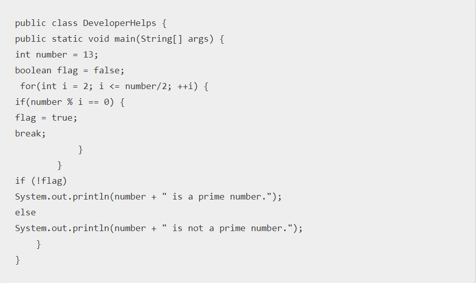 How To Check Prime Number In JAVA Developer Helps