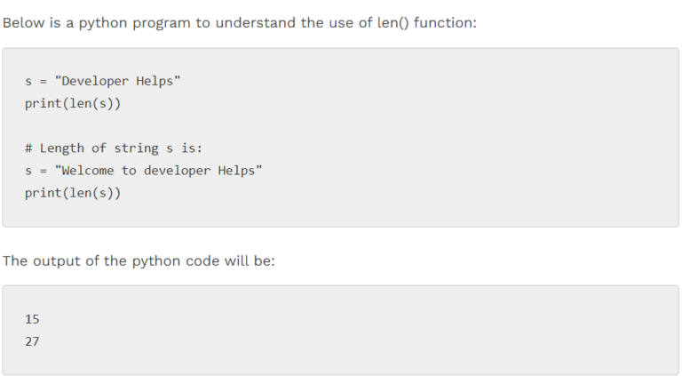 Python Len Function Length len Vs Len Developer Helps