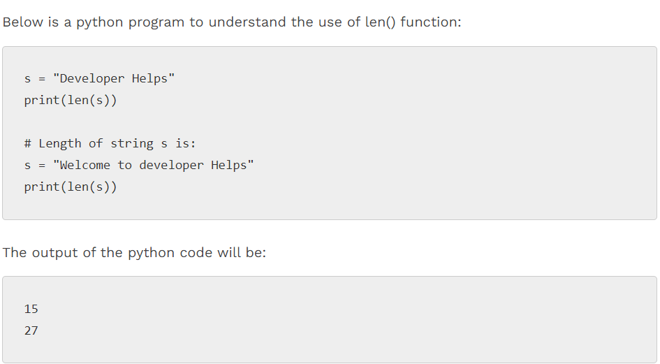 Python Len Function Length len Vs Len Developer Helps