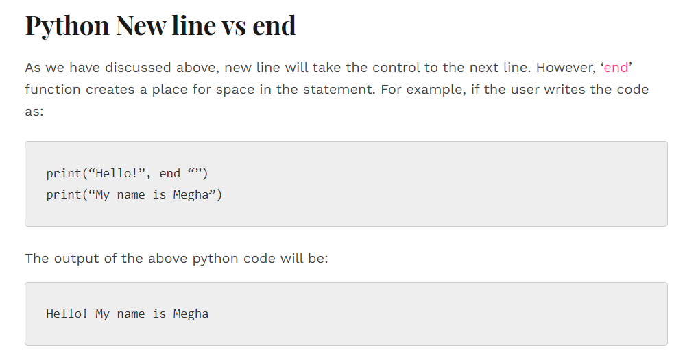 Python New Line Developer Helps