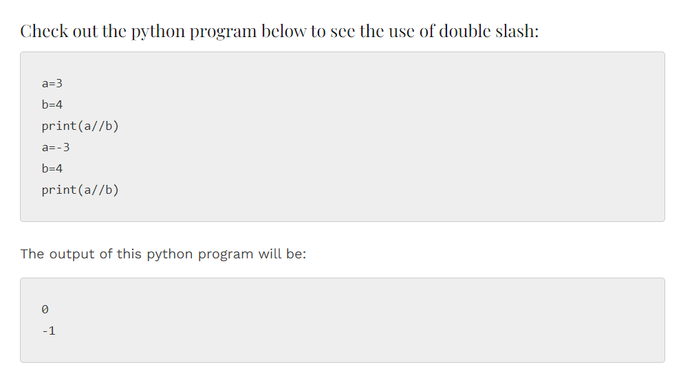 Python Double Slash Meaning Developer Helps